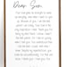 Dear Son Poem| Mother Son Quotes Prints, Son Poem, Son Prayer, Mom Life ...