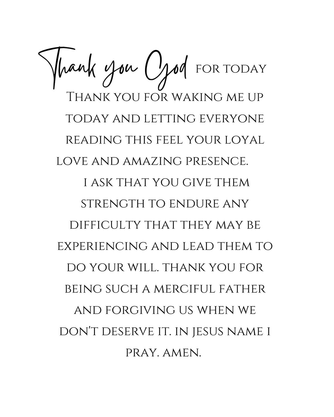 Thank You God Prayer, Prayer for Grateful, Blessed, Prayer for Hope ...