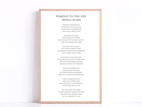 Poems About Sadness And Depression New Mother's Poem| Postpartum Poem|