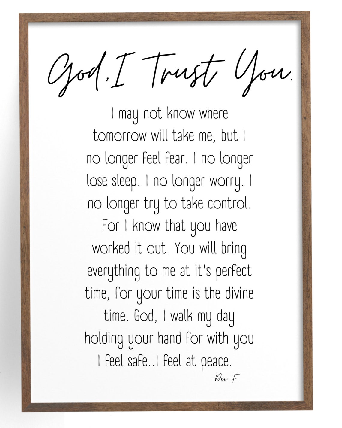 God, I Trust You Poem Prayer| Anxiety Prayer, Stress, Fear, Depression ...