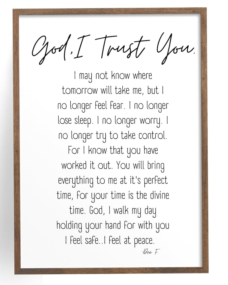 God, I Trust You Poem Prayer| Anxiety Prayer, Stress, Fear, Depression ...