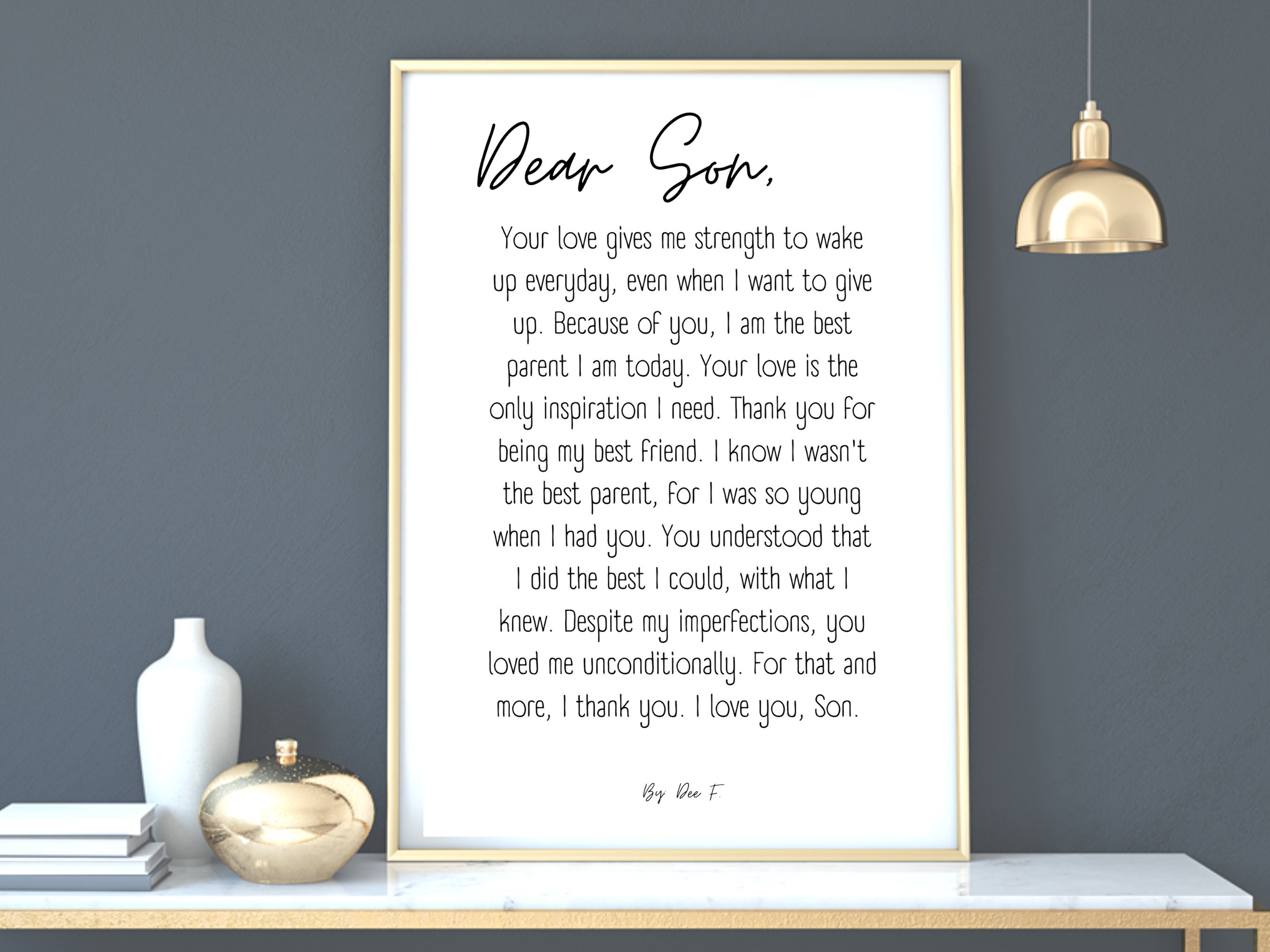 Dear Son Poem| Mother Son Quotes Prints, Son Poem, Son Prayer, Mom Life ...