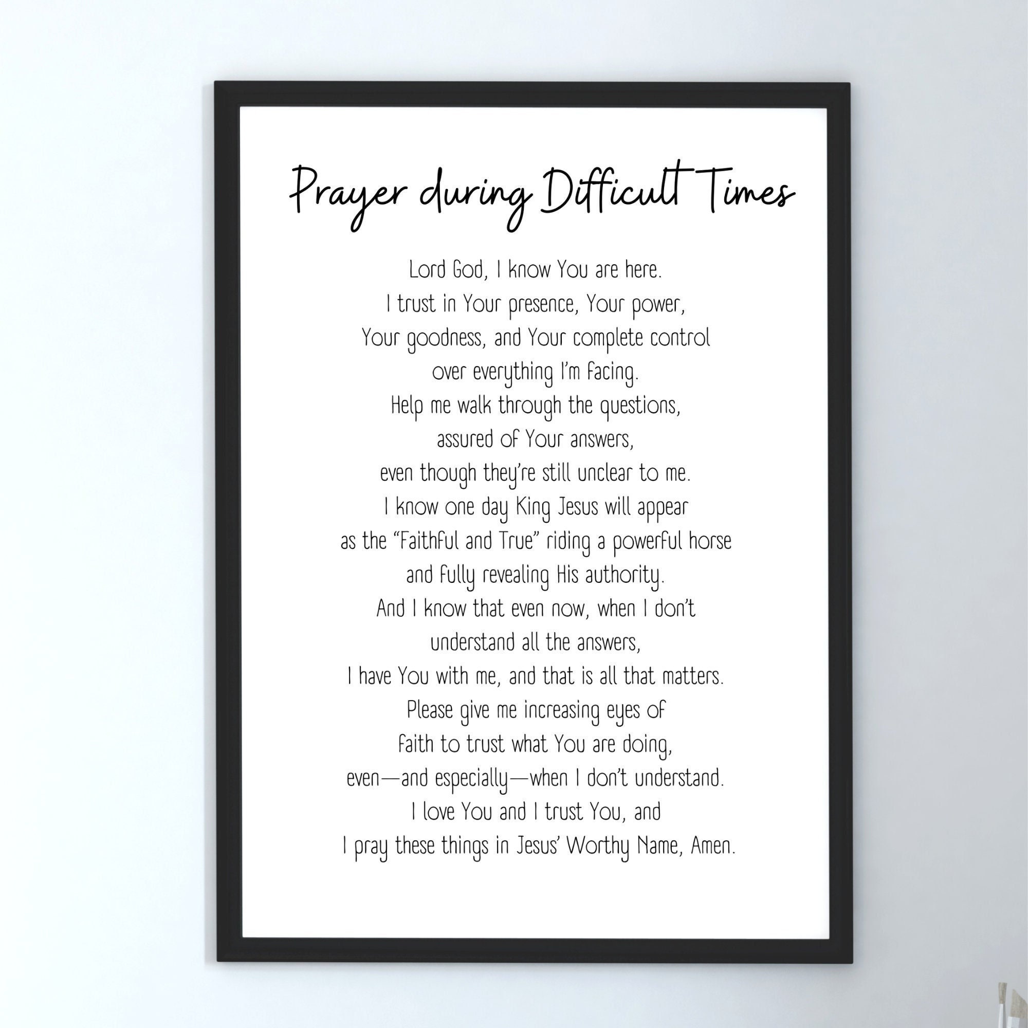 Prayer for Difficult Times| Faith Prints| Prayer for Anxiety, Fear ...