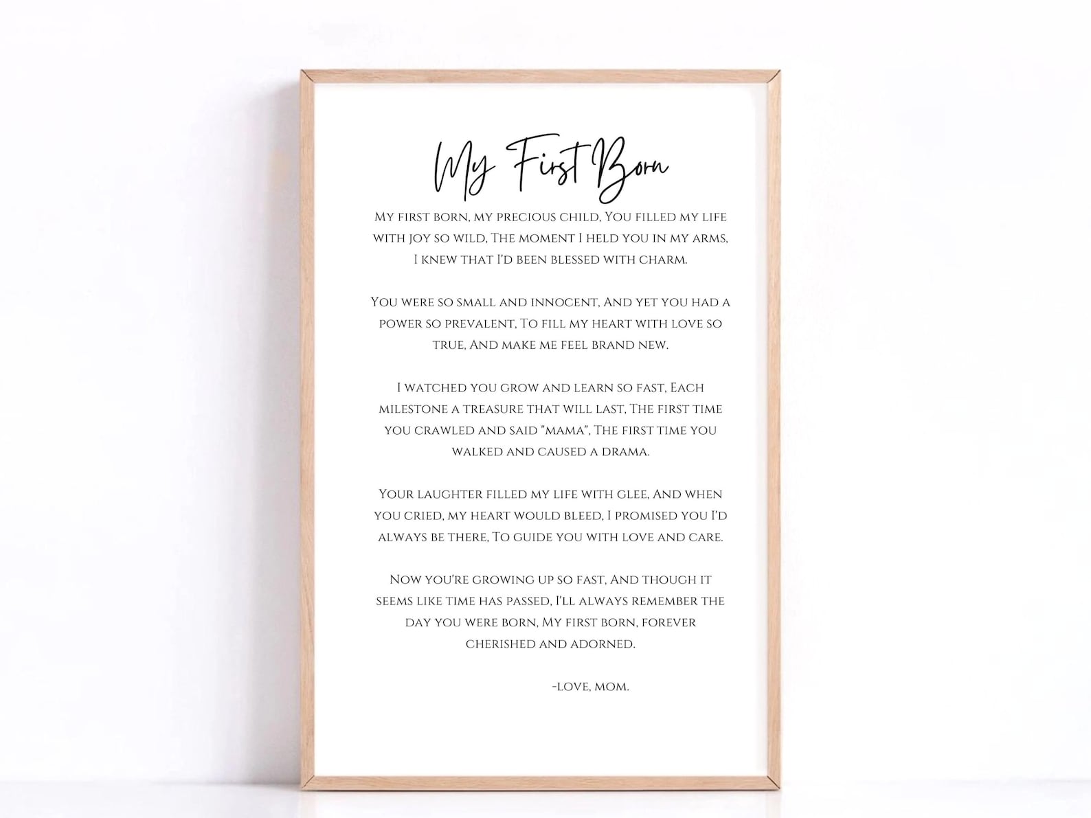 My First Born Poem, Gift for Daughter Gift for Son Wedding Gift ...