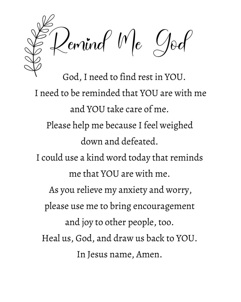 Remind Me God Prayer| Prayer for Hope| Prayer for Difficult Times ...