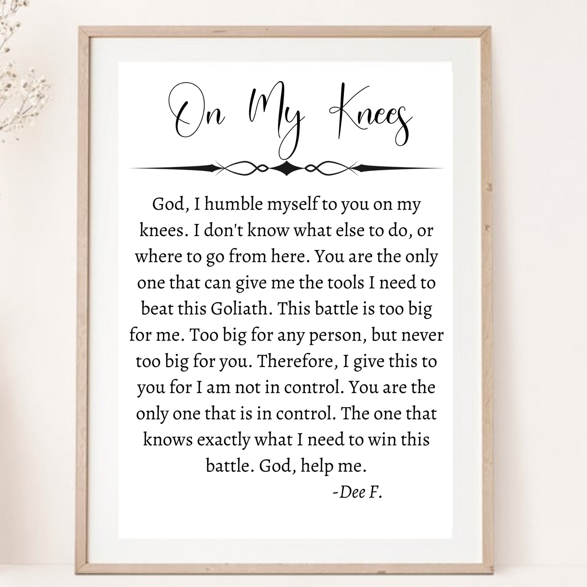 Anxiety Prayer, Stress, Fear, Depression Prints| Faith Prints, God ...