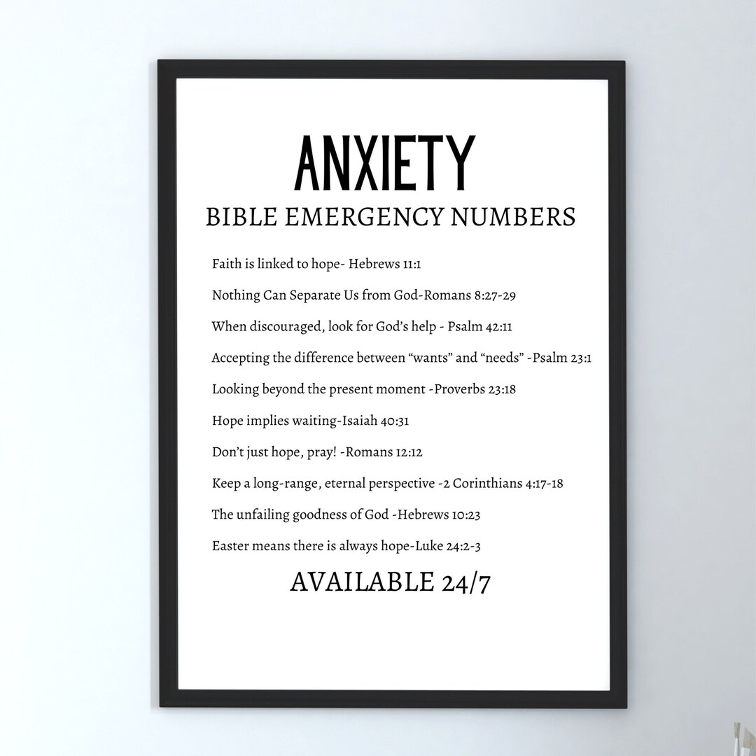 Anxiety Bible Emergency Numbers| Prayer for Difficult Times| Prayer ...