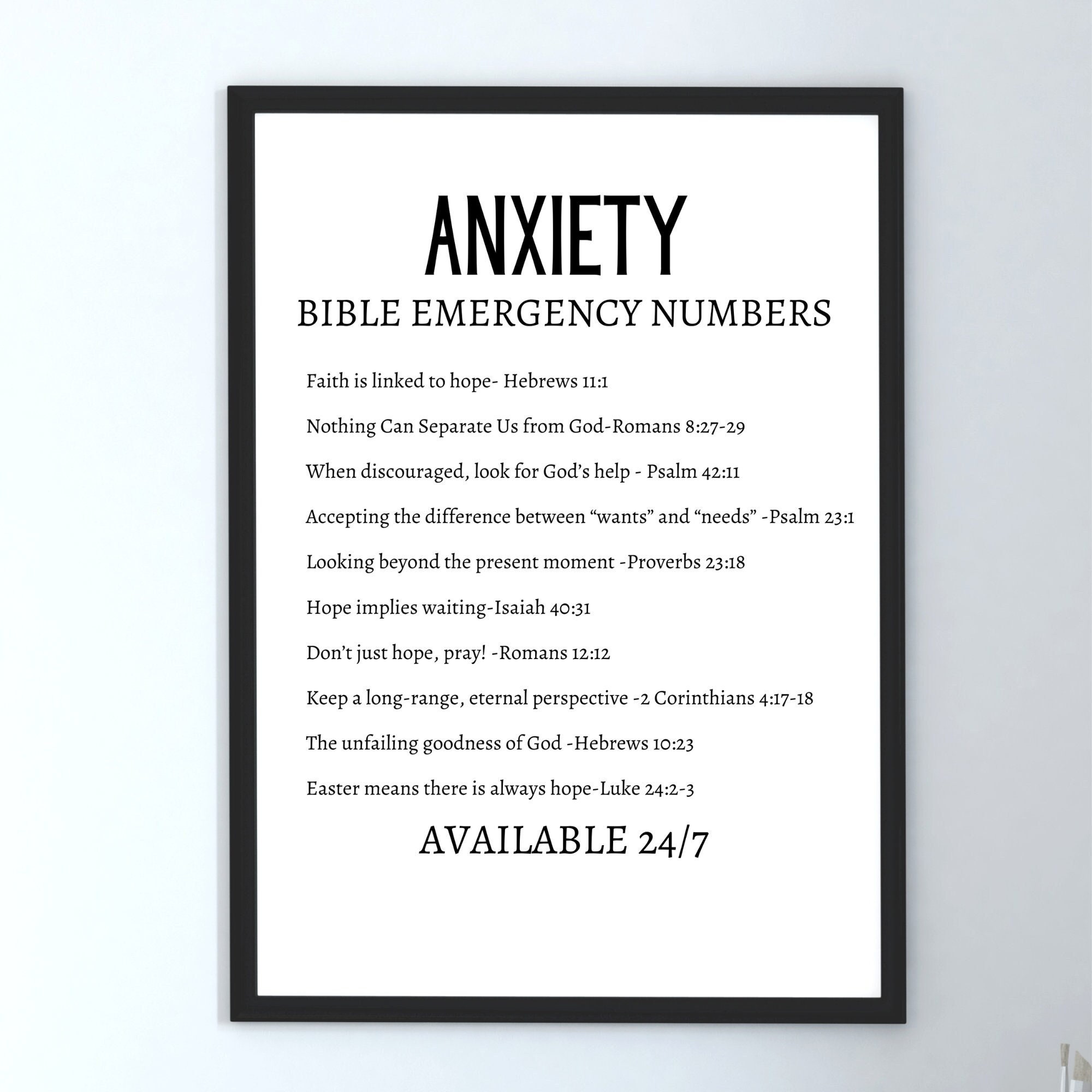 Anxiety Bible Emergency Numbers| Prayer for Difficult Times| Prayer ...