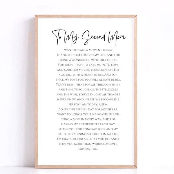 Poem Stepmom Etsy