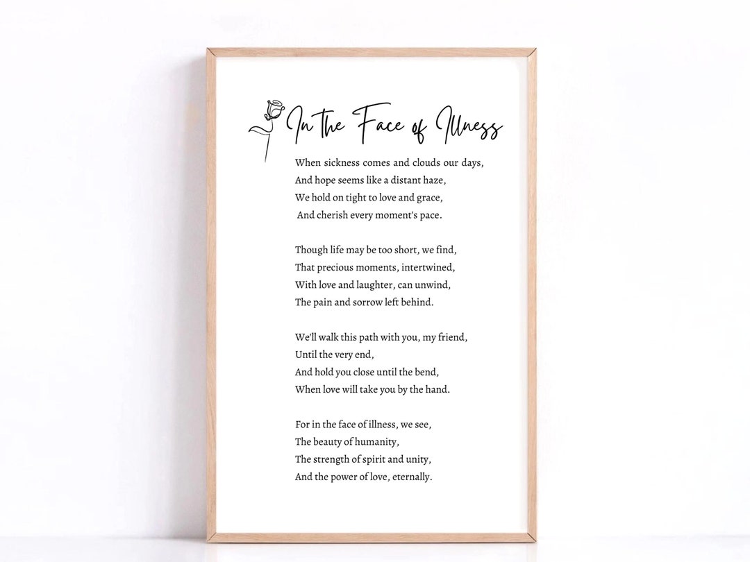Poem of Hope and Courage, Prayer for Sickness Illness, Healing Prayer ...