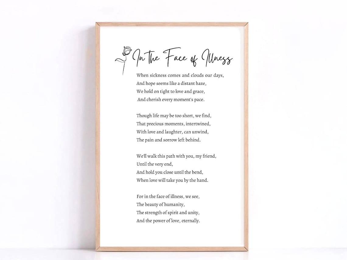 Poem of Hope and Courage, Prayer for Sickness Illness, Healing Prayer ...