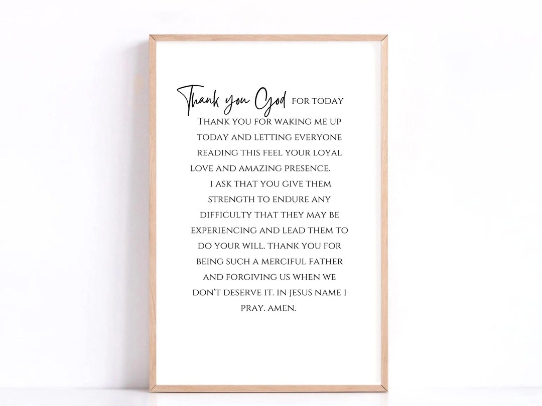 Thank You God Prayer, Prayer for Grateful, Blessed, Prayer for Hope ...