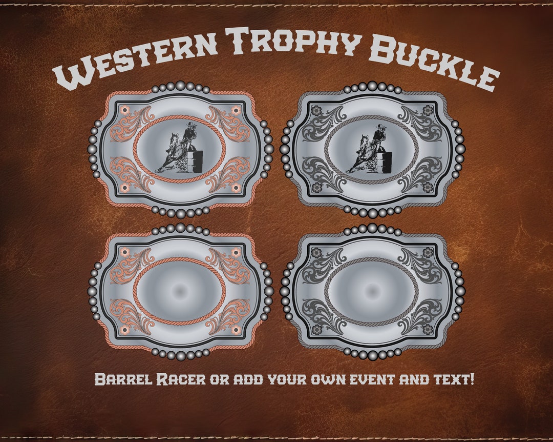 Western Cowboy Trophy Belt Buckle PNG - Etsy