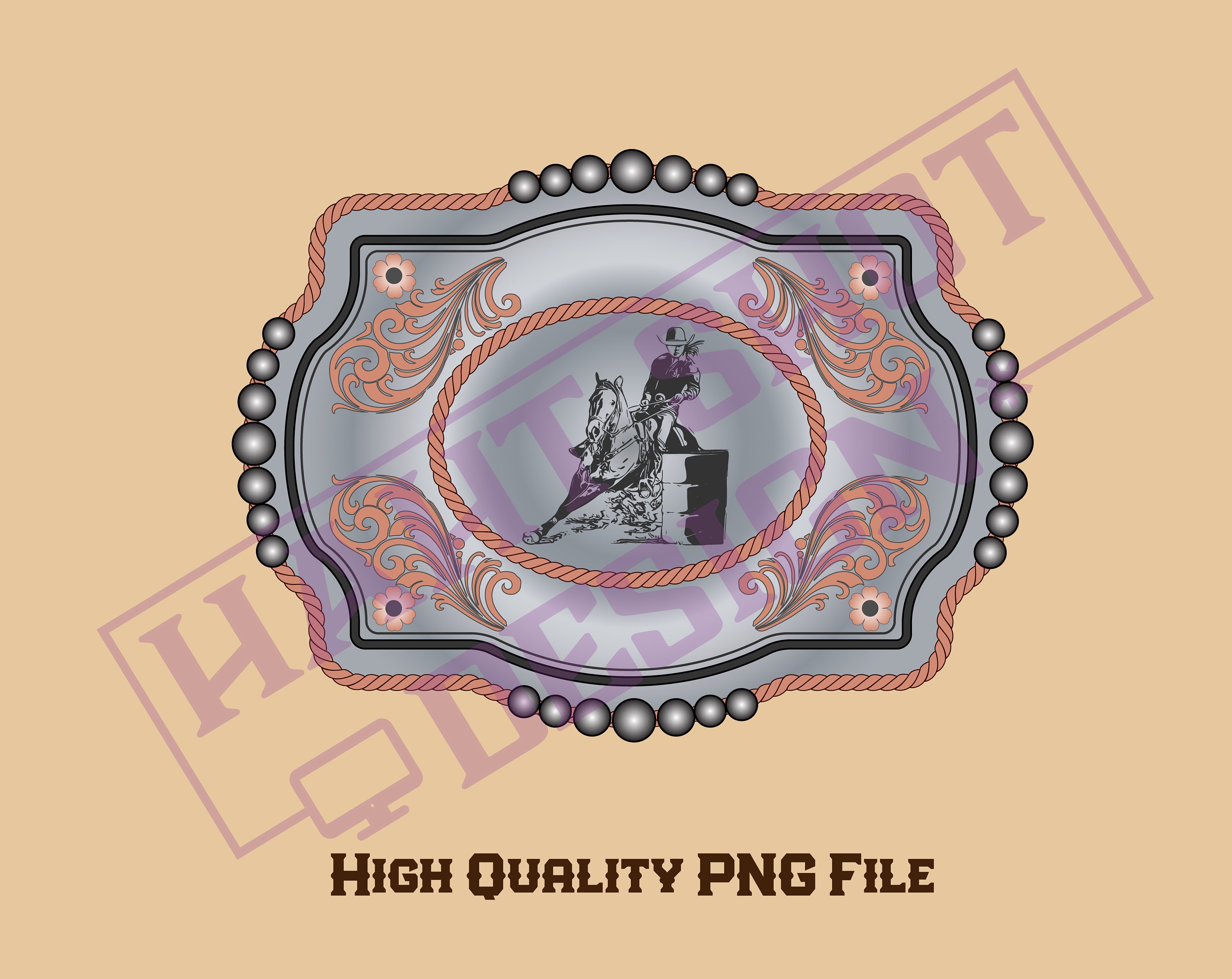 Western Cowboy Trophy Belt Buckle PNG - Etsy