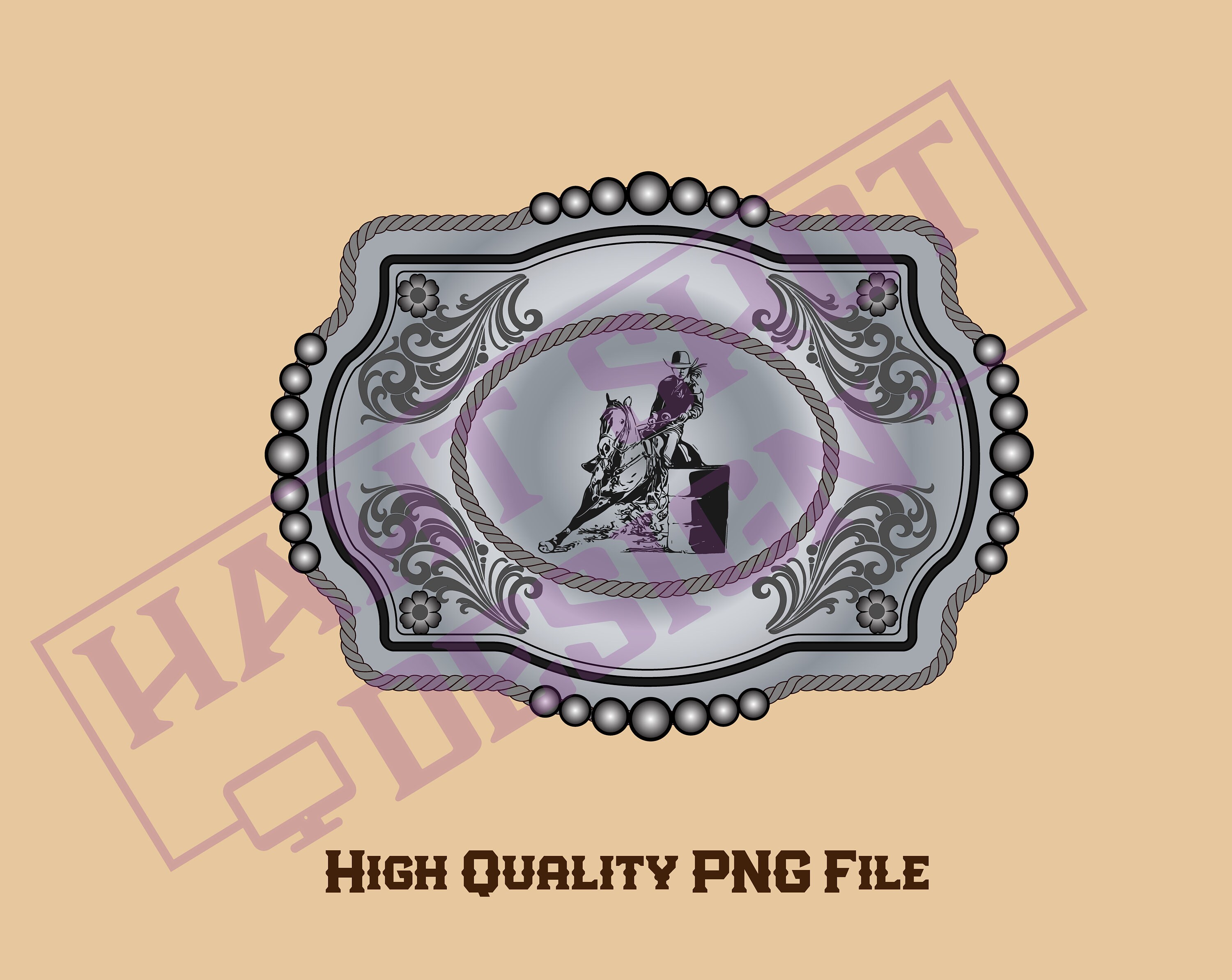 Western Cowboy Trophy Belt Buckle PNG - Etsy