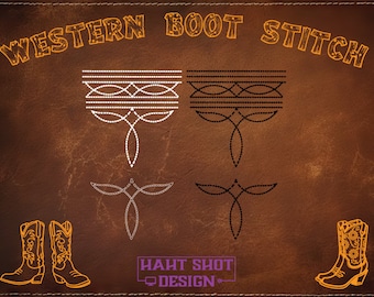 Western Cowboy Boot Toe Stitch Graphic SVG - Etsy
