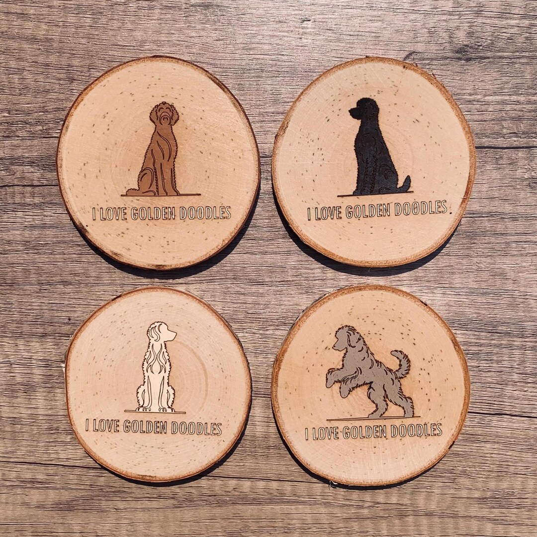 Golden Doodle Coasters - Etsy