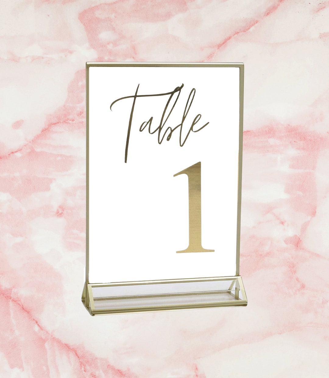 Custom Wedding Table Numbers - Gold Frames - Etsy