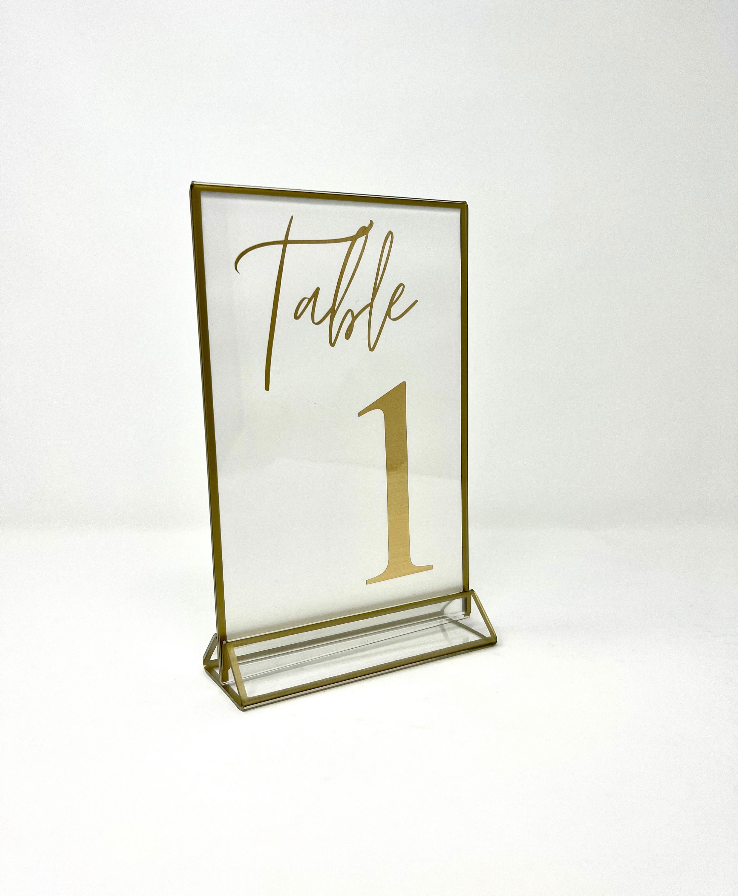 Custom Wedding Table Numbers Gold Frames - Etsy