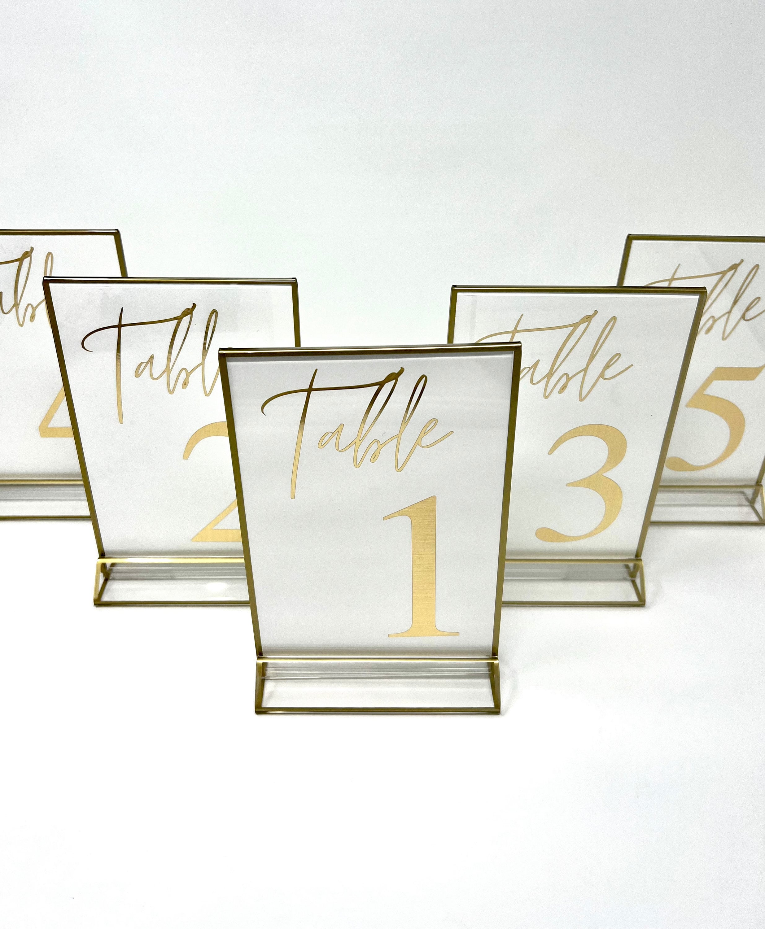 Custom Wedding Table Numbers Gold Frames - Etsy