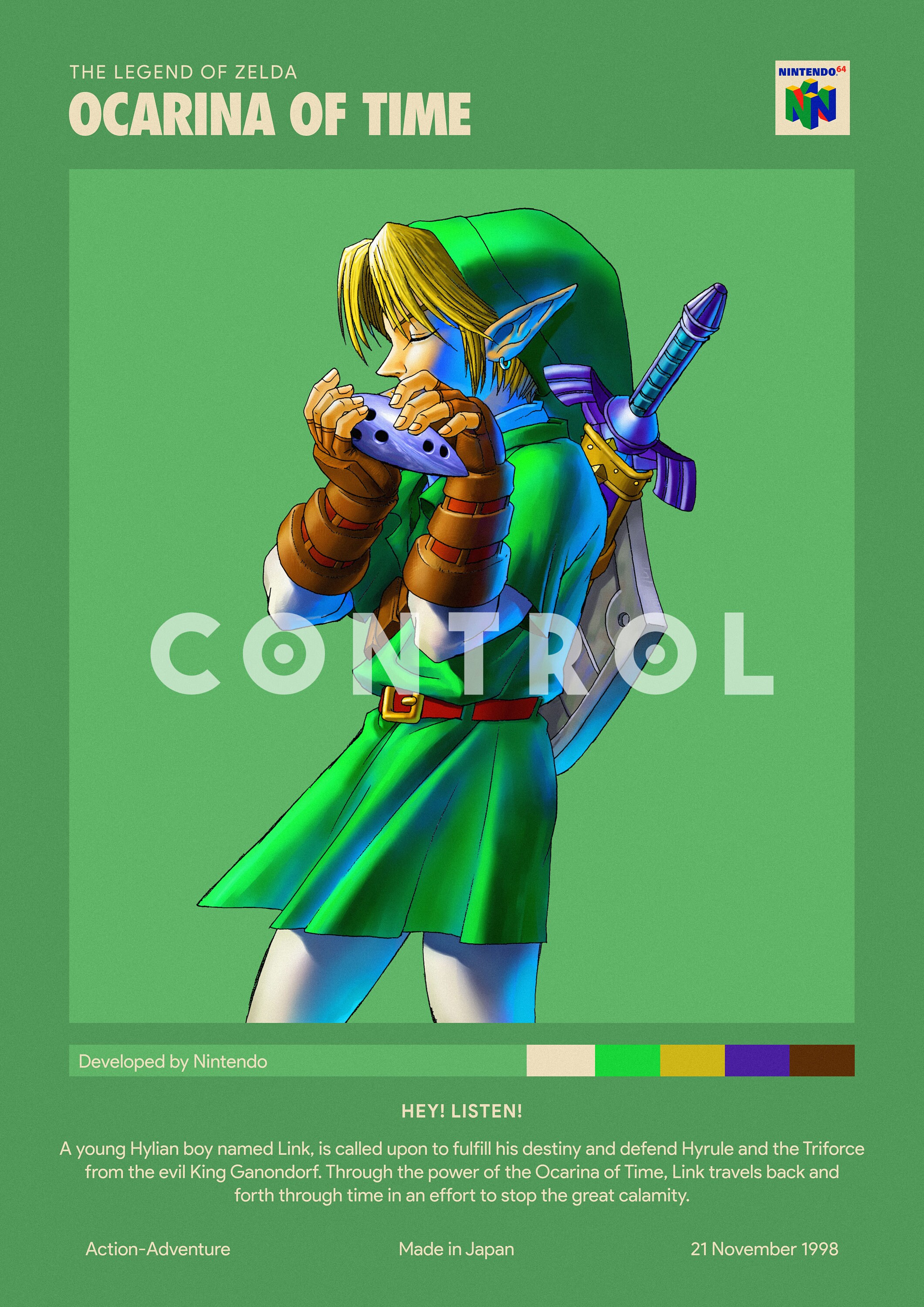 OCARINA OF TIME Poster Digital Print the Legend of Zelda - Etsy