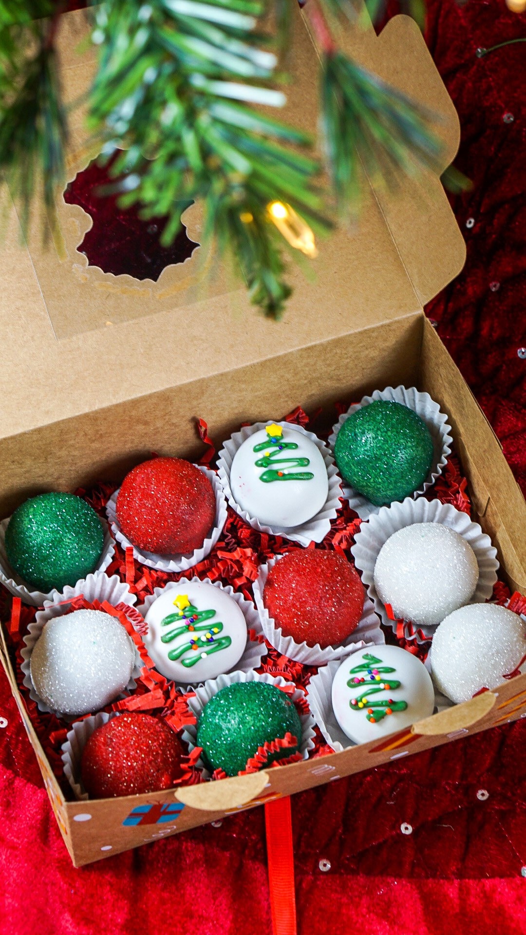 Christmas Cake Pop Bites Gift Box - Etsy