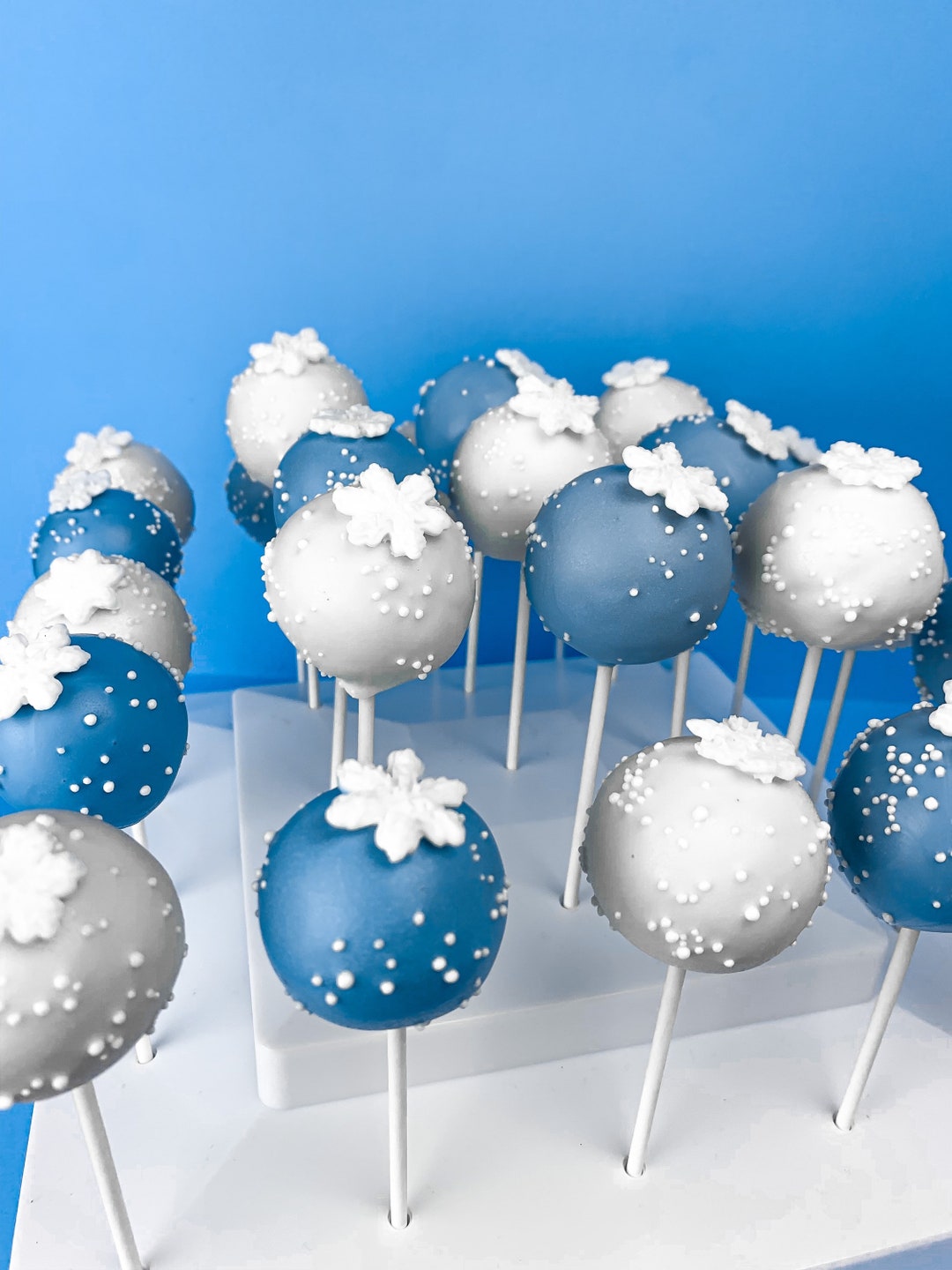 Winter Frozen Snow Cake Pops - Etsy