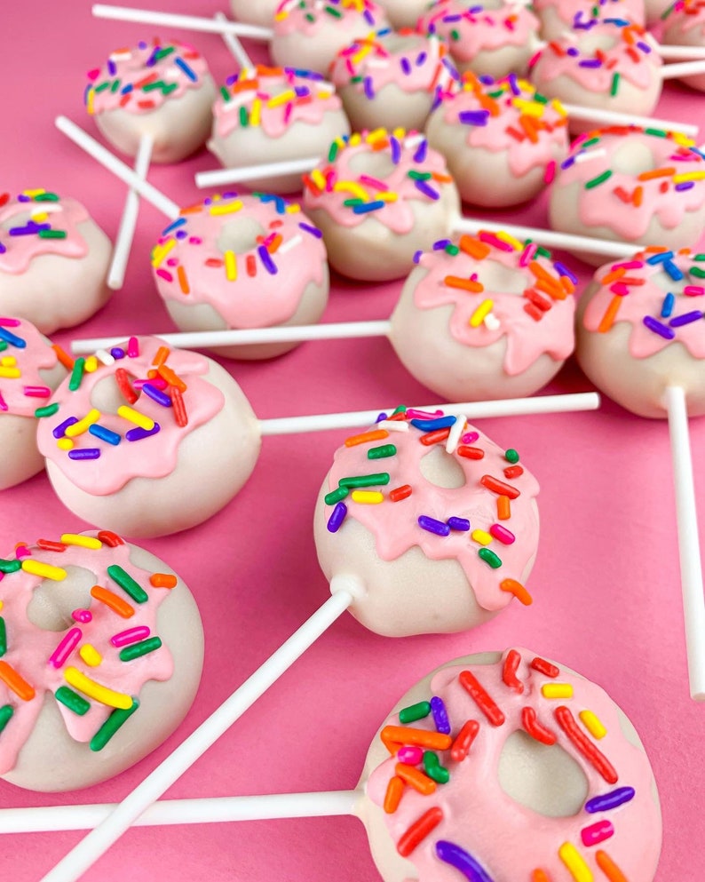 Donut Cake Pops Donut Birthday Party Themed Donut Favors - Etsy