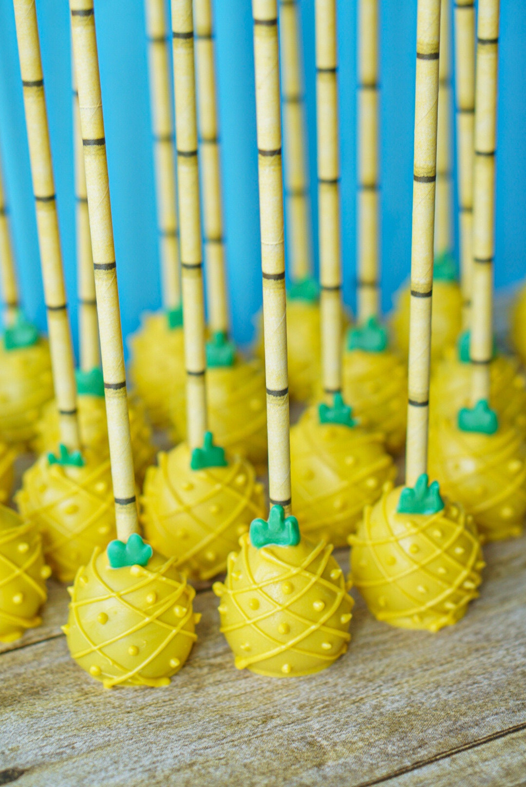Pineapple Cake Pops, Pineapple Birthday (12) - Etsy