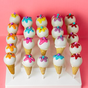 Ice Cream Party Cake Pops, Ice Cream Cone Birthday Cake Pops - Etsy