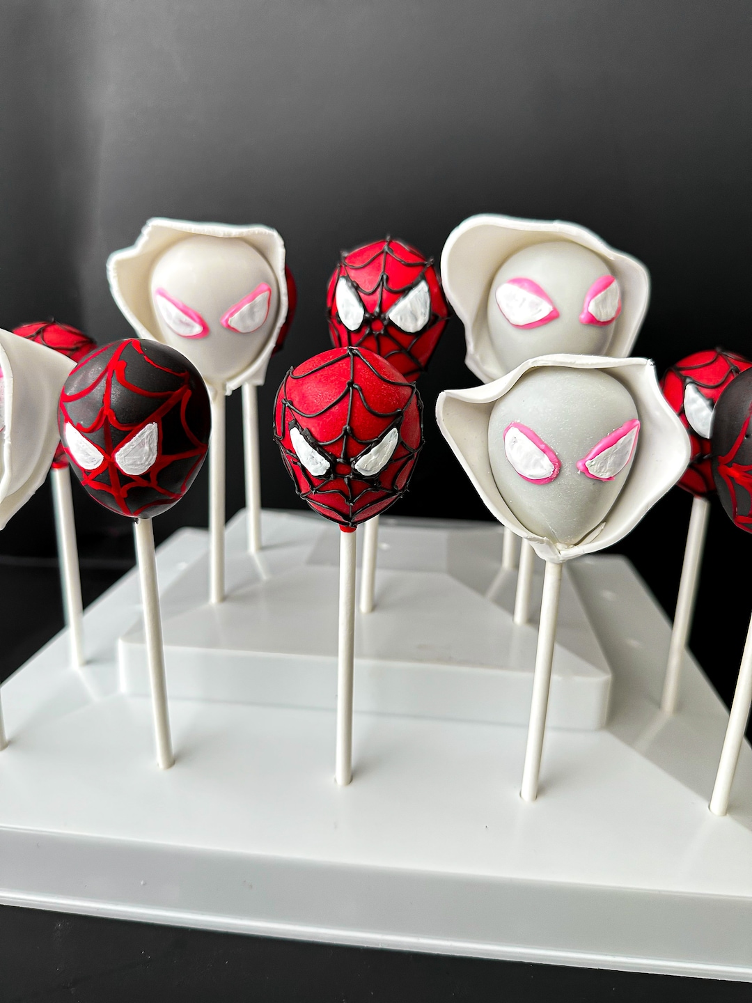 Spider Man Inspired Cake Pops, Spider Man Birthday , Spiderman Cookies ...