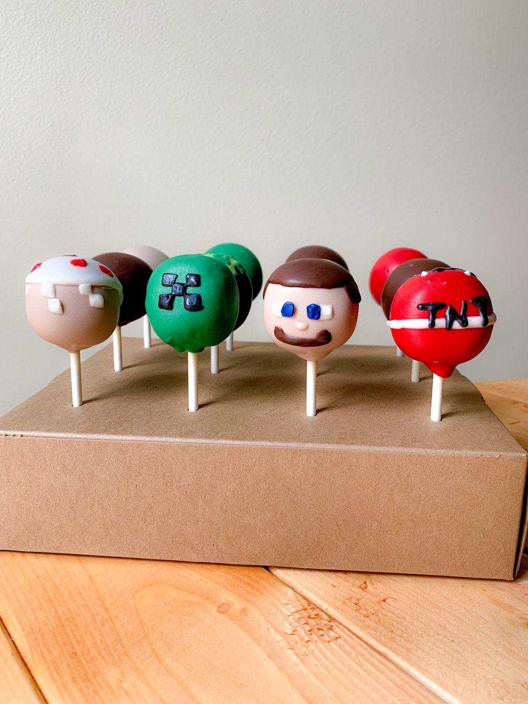 Minecraft Birthday Cake Pops - Etsy