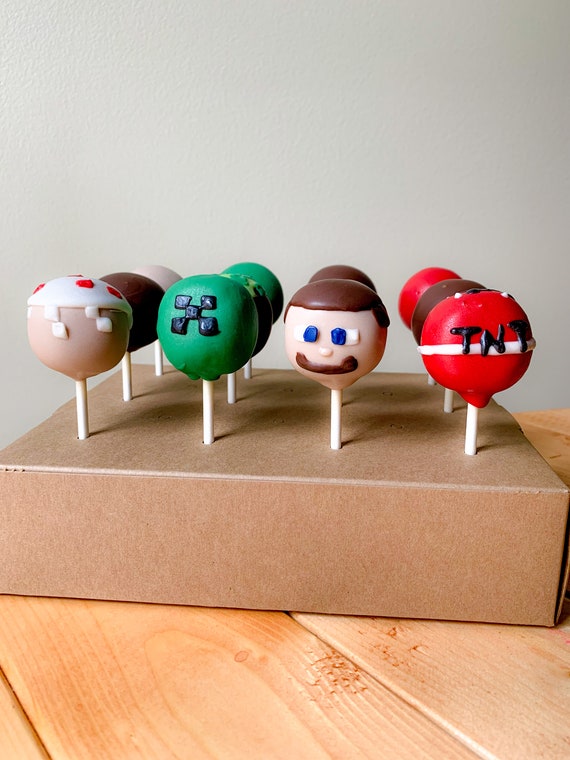 Minecraft Cake Pops