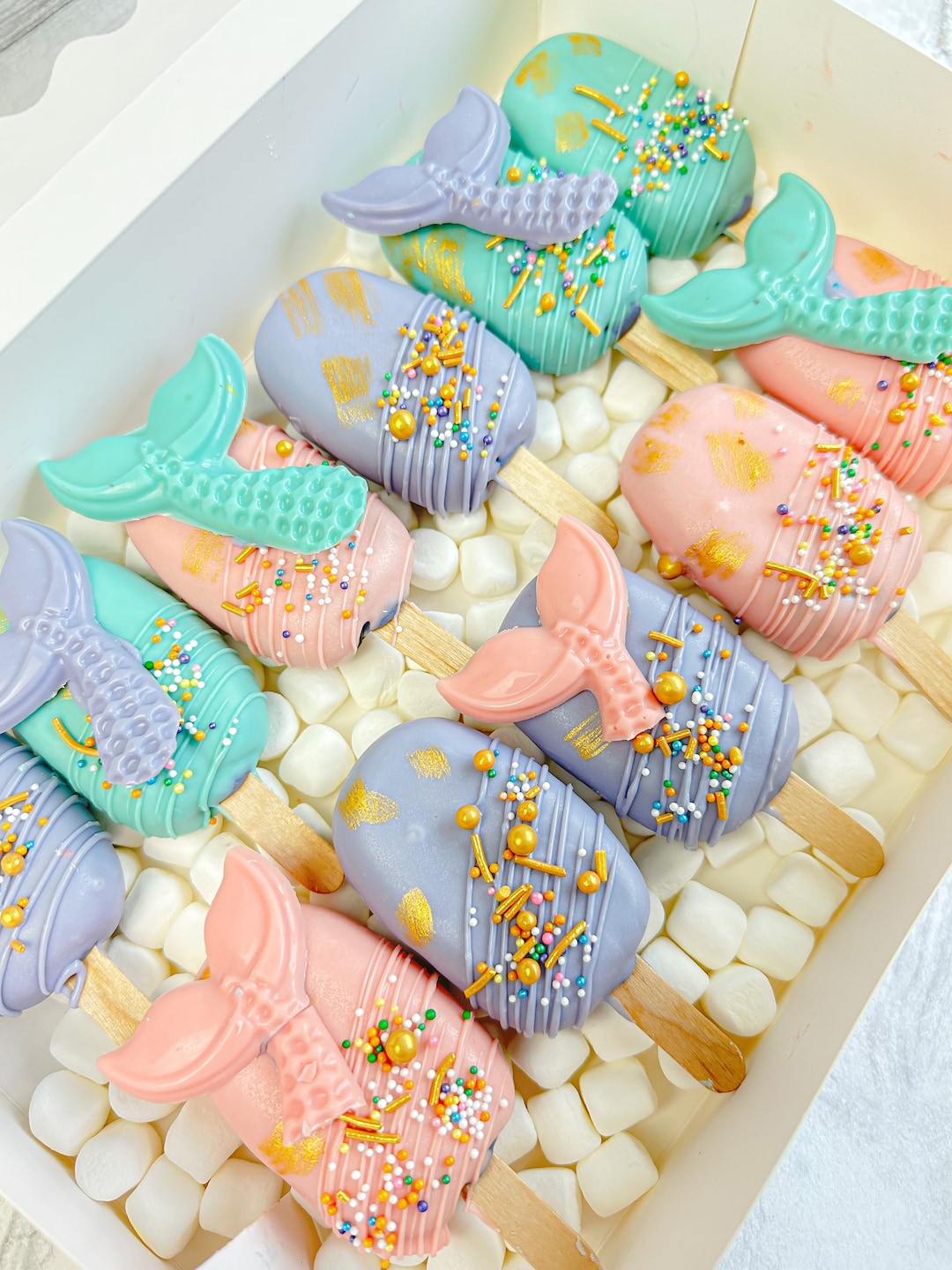 Mermaid Party Treats Package, Mermaid Cake Pops, Mermaid Birthday - Etsy