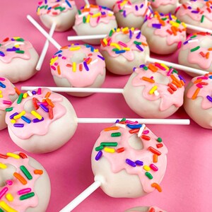 Donut Cake Pops, Donut Birthday Party Themed , Donut Favors - Etsy