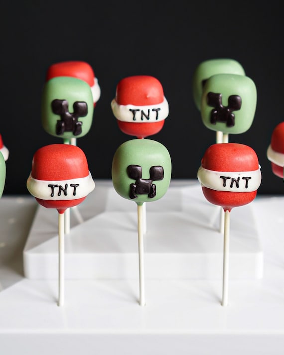 Minecraft Creeper Cake Pops Sugar Swings! Serve Some: Minecraft