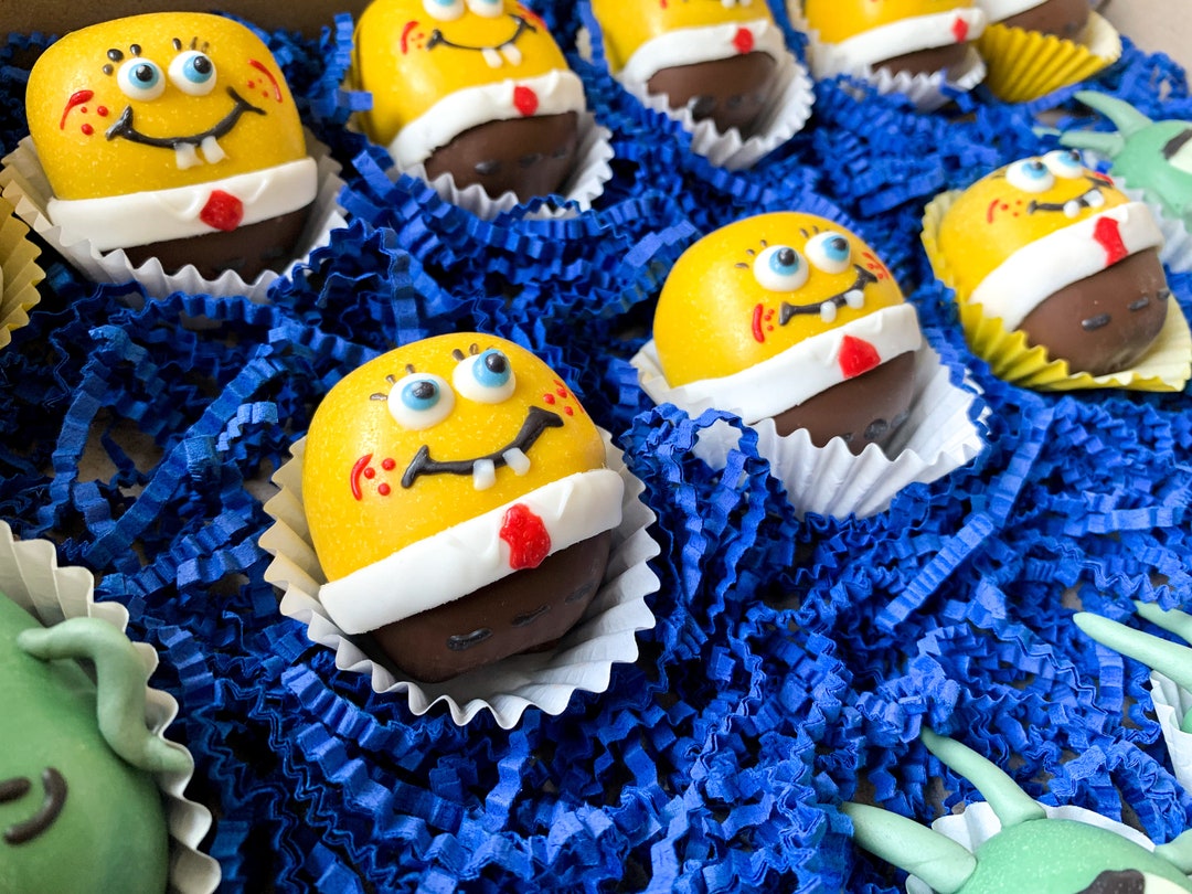 Spongebob Cake Pops Cake Bites Truffles (12) - Etsy