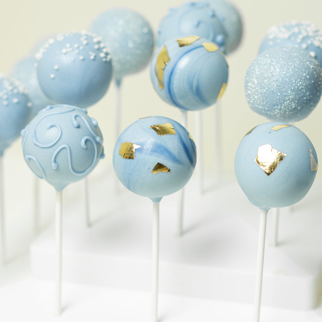 Blue Cake Pops (12), Carolina Blue Cake Pops, Baby Blue Cake Pops - Etsy