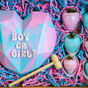 Gender Reveal Breakable Heart (12) - Etsy