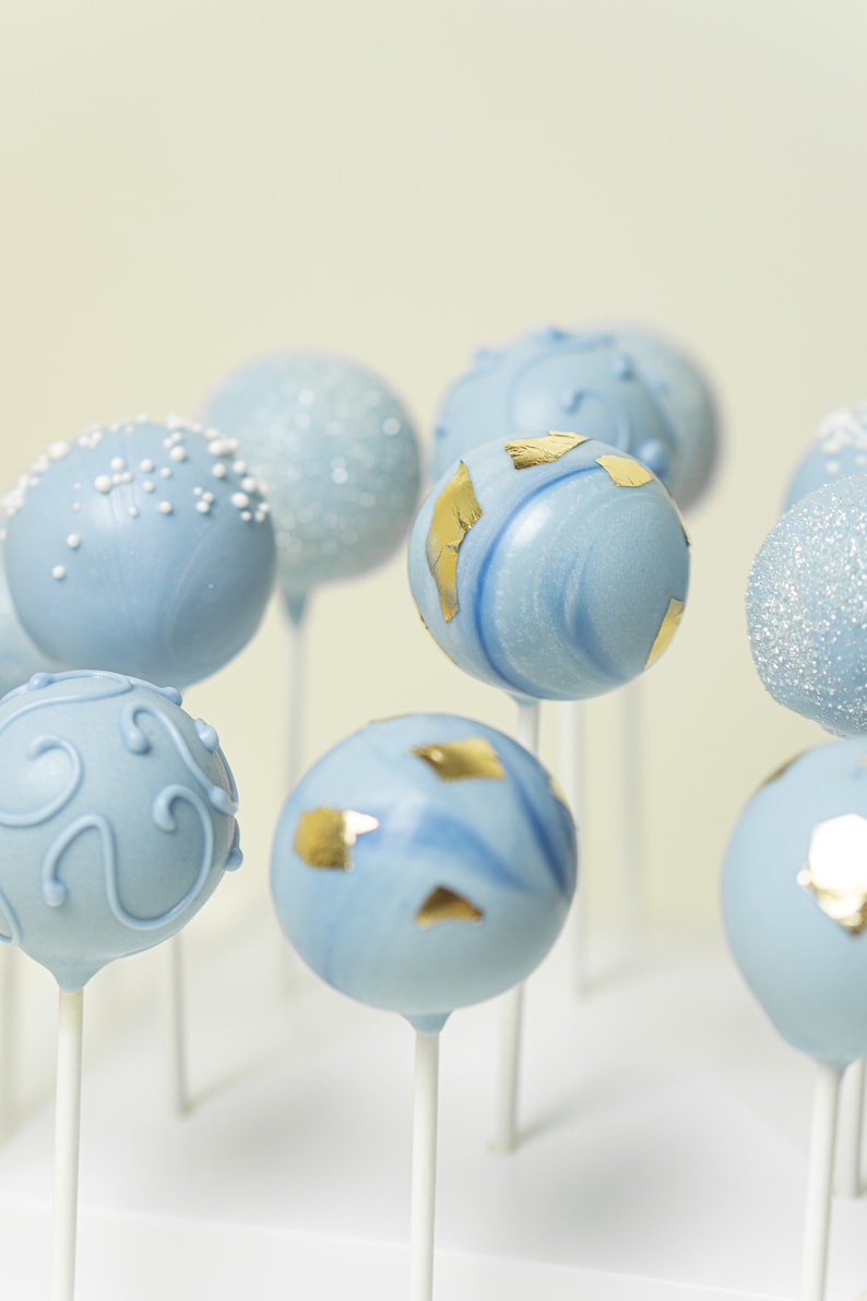 Blue Cake Pops (12), Carolina Blue Cake Pops, Baby Blue Cake Pops - Etsy