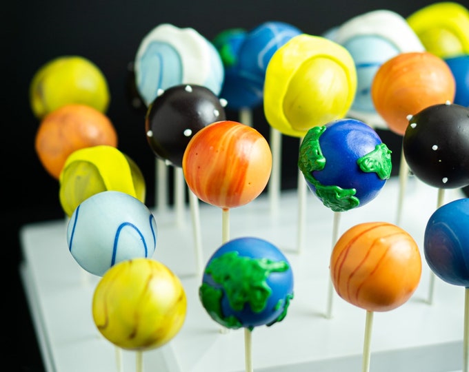 Planet Solar System Cake Pops Galaxy Birthday Party Treats - Etsy