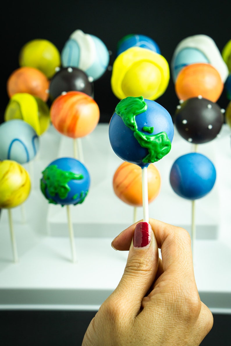 Planet Solar System Cake Pops Galaxy Birthday Party Treats Favors (12 ...