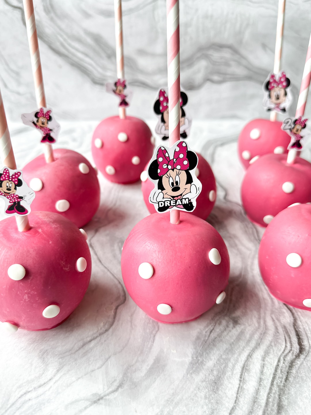 Minnie Mouse Inspired Cake Pops, Minnie Mouse Party Package - Etsy