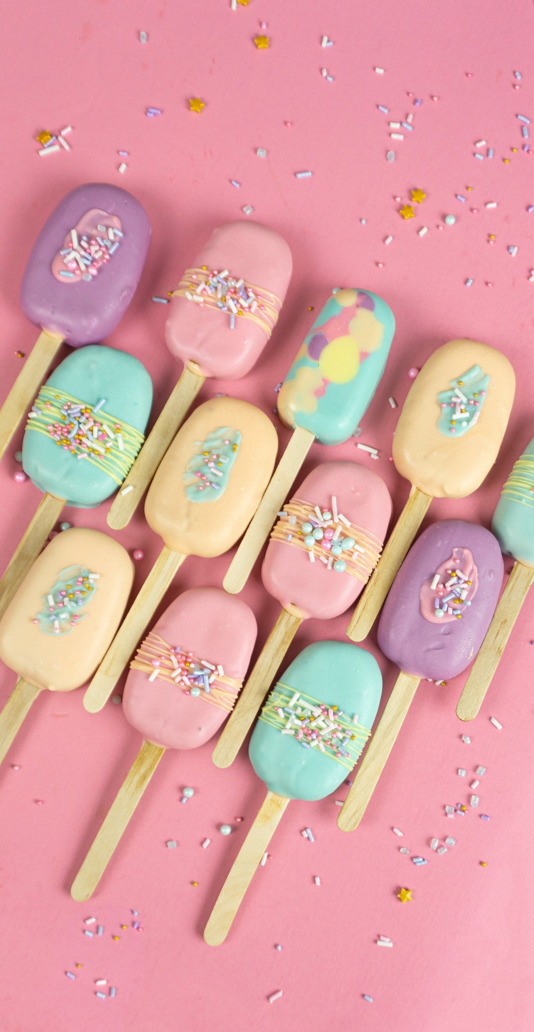 Pastel Color Rainbow Cakesicles Treats - Etsy