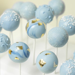 Blue Cake Pops (12), Carolina Blue Cake Pops, Baby Blue Cake Pops - Etsy