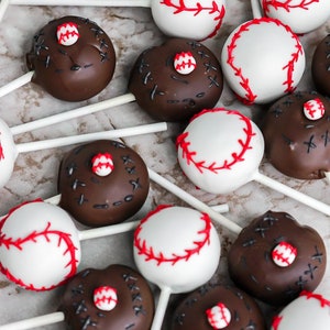 Baseball Cake Pops (12) - Etsy