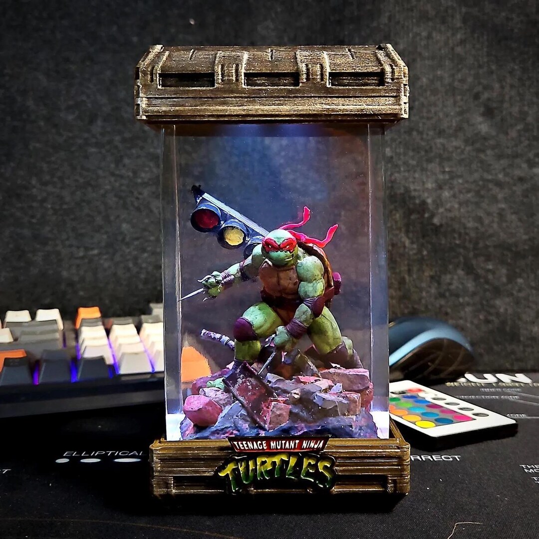 Ninja Turtles Raphael Epoxy Resin Lamp, Resin Art, Custom Epoxy Lamp ...