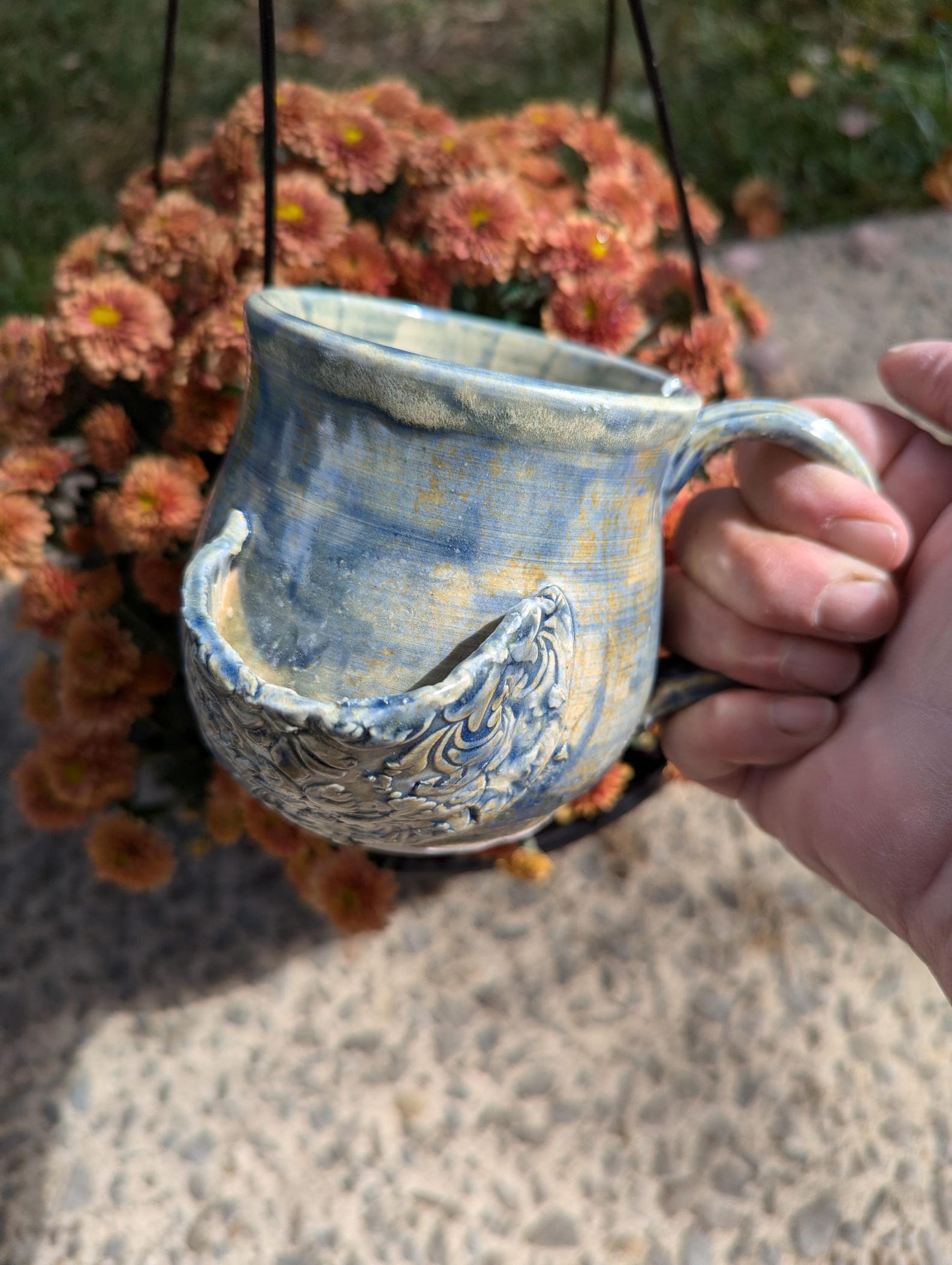 Handmade Tea Bag Pocket Mug With String Notch. Gorgeous 14 Ounce ...