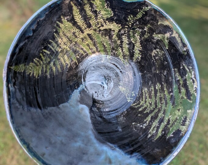 Handmade Fern Pottery Serving Bowl: Wheel Thrown Stoneware - Etsy