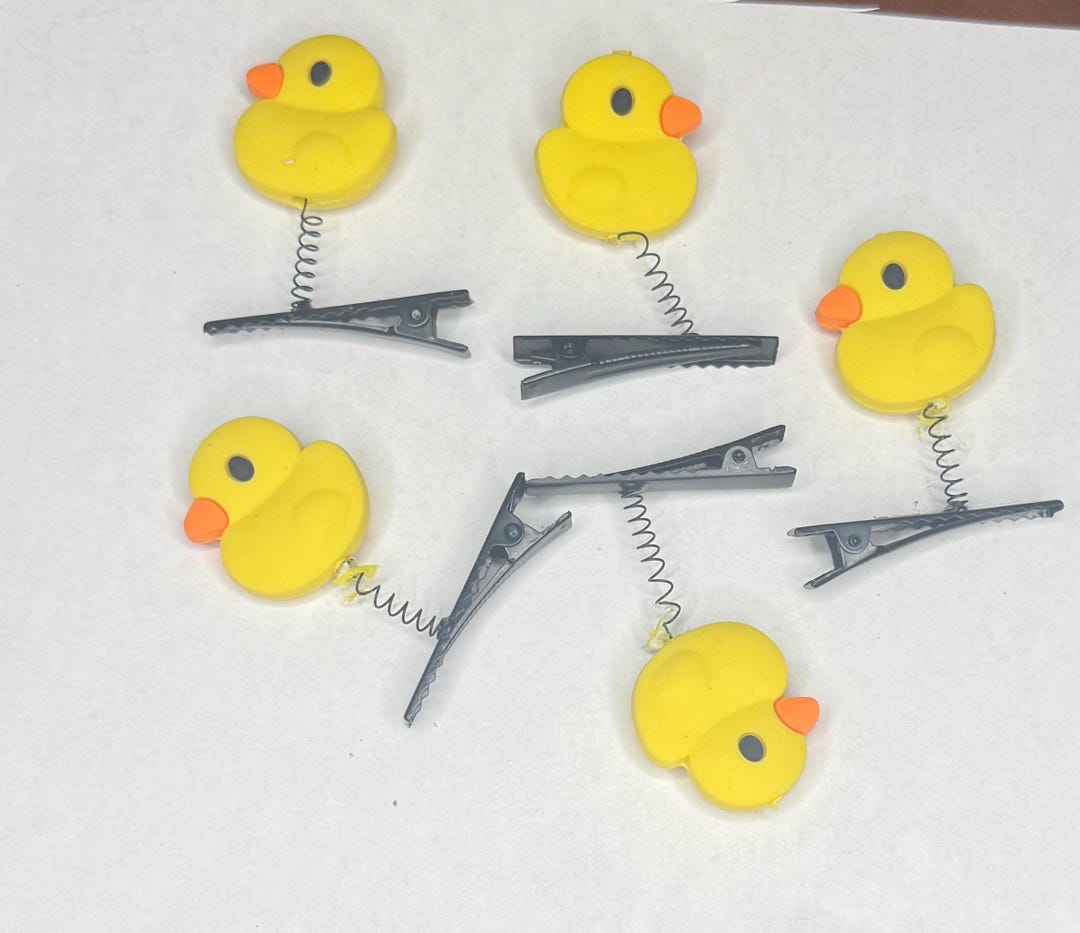 Duck Duckie Hat Clips, Hat Pin, EDC Hair Clip, Mushroom Clip, Rave, EDM ...